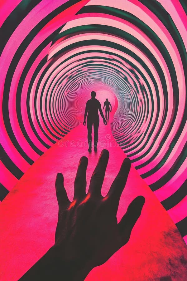 Figure in Distorted Space stock illustration. Illustration of surreal ...