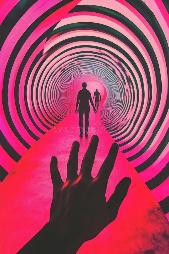 Figure in Distorted Space stock illustration. Illustration of surreal ...