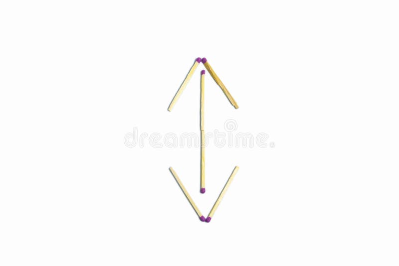 The Figure of a Double-sided Arrow on a White Background, Lined with ...