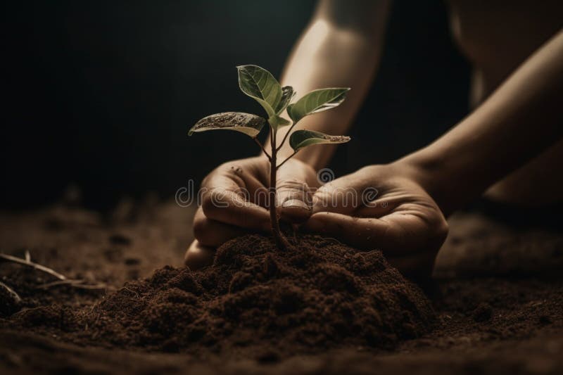 A Figure of Eco-consciousness, Nature Conservation, AI-generated Stock ...