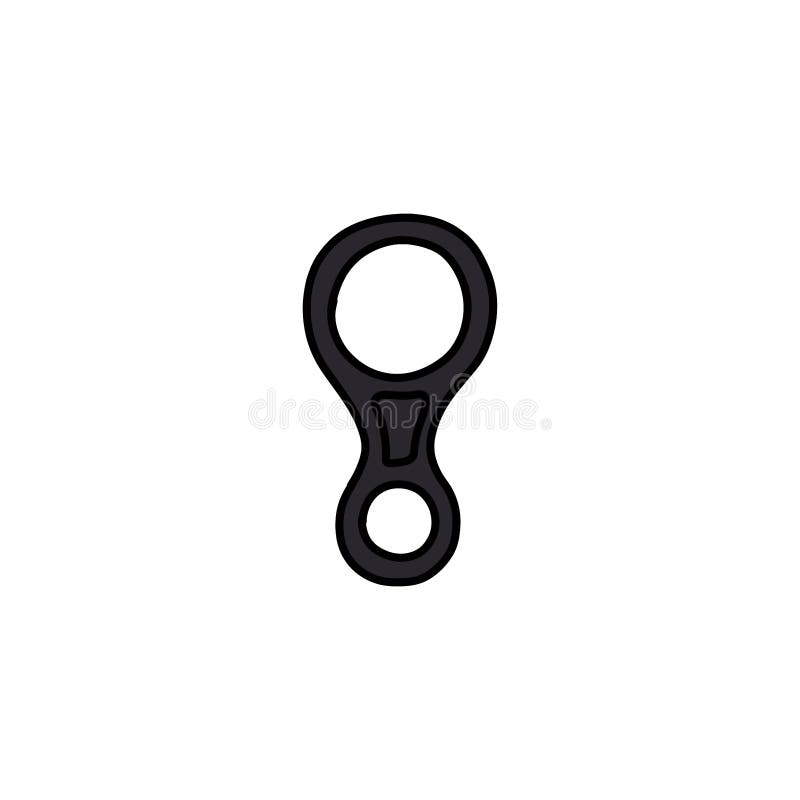 Figure Eight for Climbing Doodle Icon, Vector Color Line Illustration ...