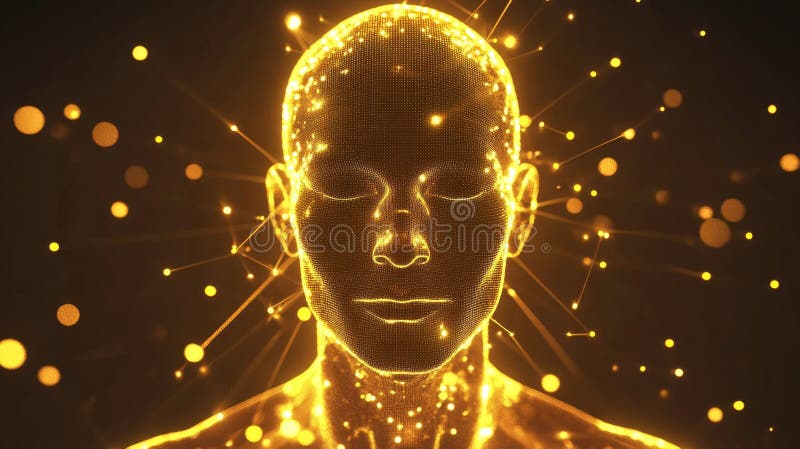 Flow of Chi Energy Illuminating the Body and Mind in a Radiant Aura ...