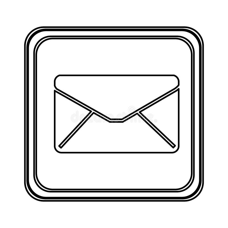 Figure Emblem Close Message Envelope Icon Stock Illustration ...