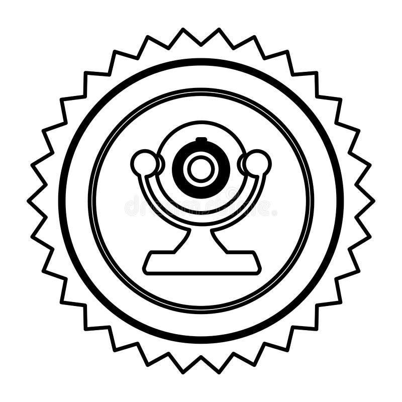 Figure Emblem Computer Camera Icon Stock Illustration - Illustration of ...
