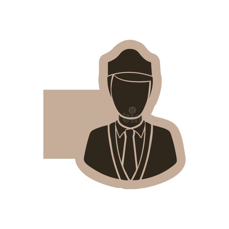 Figure Emblem Guard Person Icon Stock Illustration - Illustration of ...