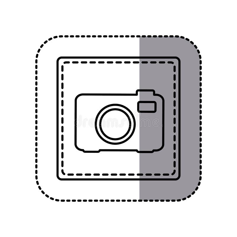 Figure Emblem Sticker Camera Icon Stock Illustration - Illustration of ...