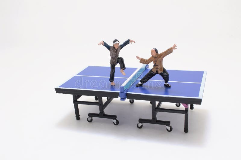 A Figure Fighter on the Table Tennis Stock Image - Image of pose ...