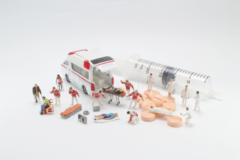 A Figure of First Aid People on White Back Ground Stock Image - Image ...