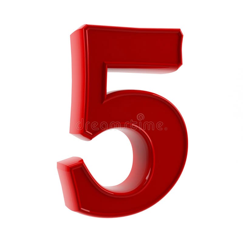 3D Human Charcter Holding Number Five Stock Illustration - Illustration ...