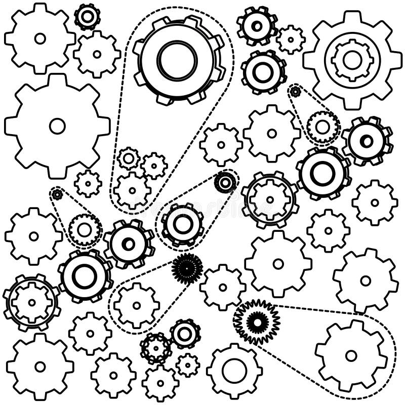 Figure gears signs icon stock illustration. Illustration of industrial ...