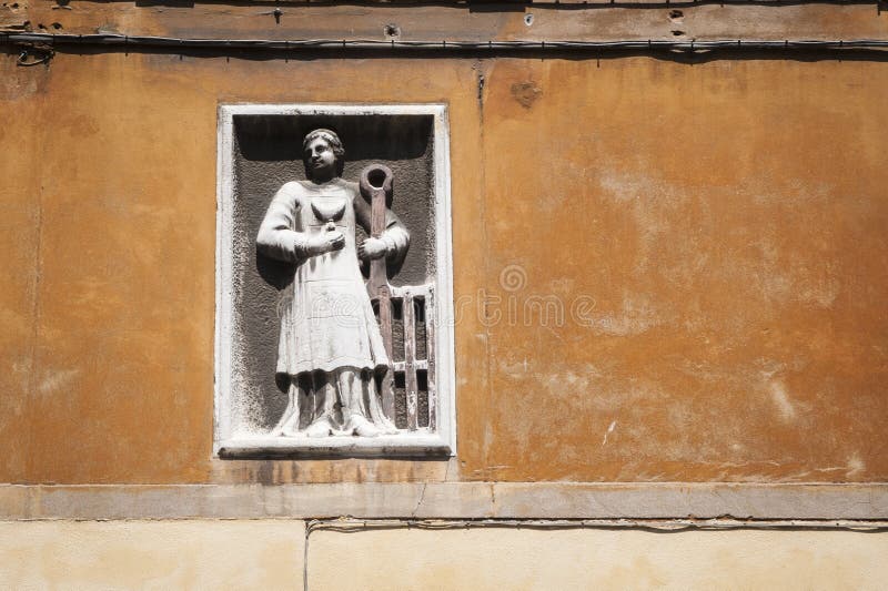 Statue of Guild Worker, Venice, Italy Stock Image - Image of venice ...