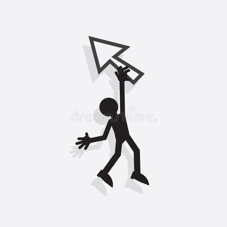 Figure Hanging from Pointer Stock Vector - Illustration of frightening ...