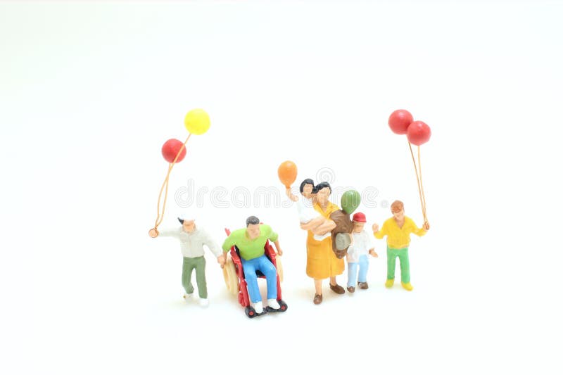 A Figure of Happy Disabled People with Colorful Balloons Stock Image ...