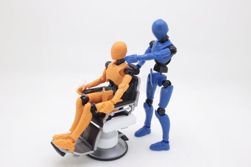 A Figure Having Haircut at Barber Shop Stock Image - Image of makeup ...