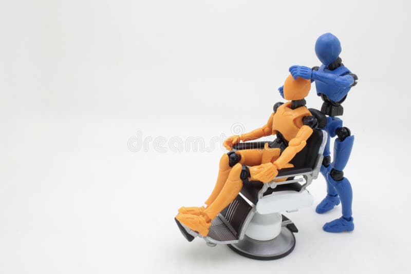 A Figure Having Haircut at Barber Shop Stock Photo - Image of figure ...