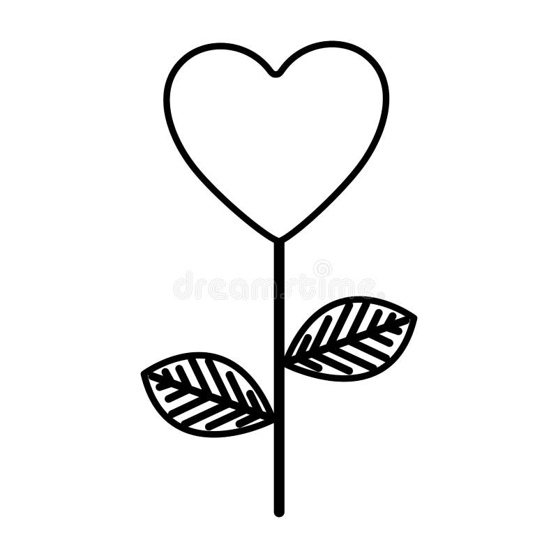 Figure Heart Balloon Plant Icon Stock Illustration - Illustration of ...