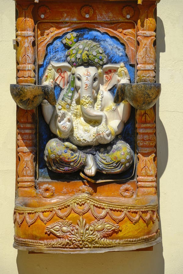 Figure Hindu God Ganesha Wall. Stock Photo - Image of asia, head: 284062498