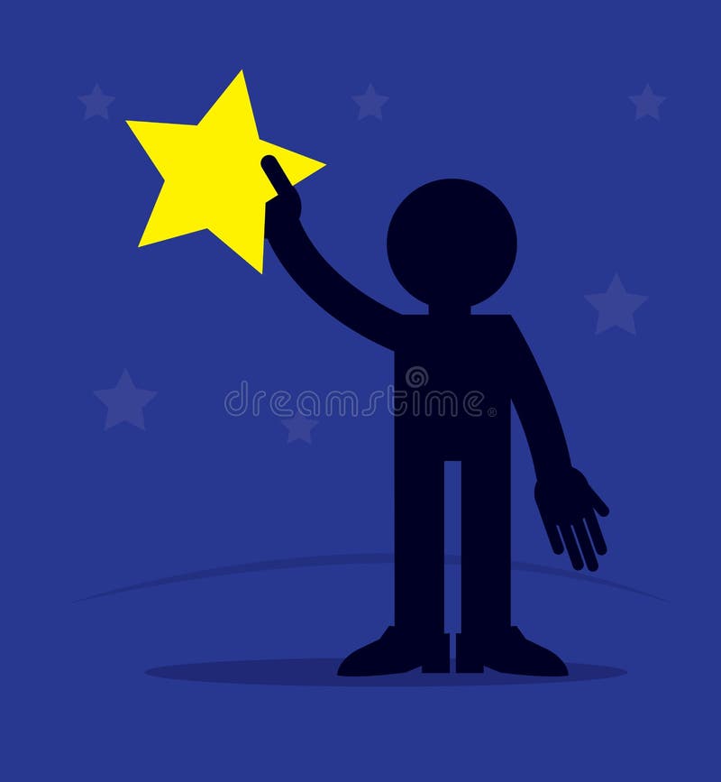 Figure Holding Star stock vector. Illustration of grip - 40020647