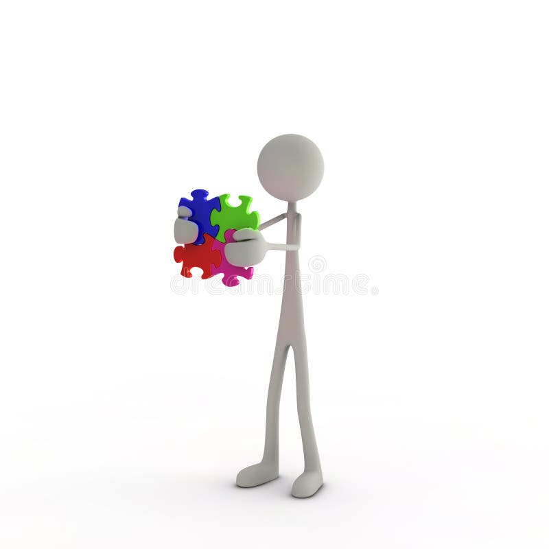 Guy Holding Puzzle Piece Stock Illustrations – 198 Guy Holding Puzzle ...