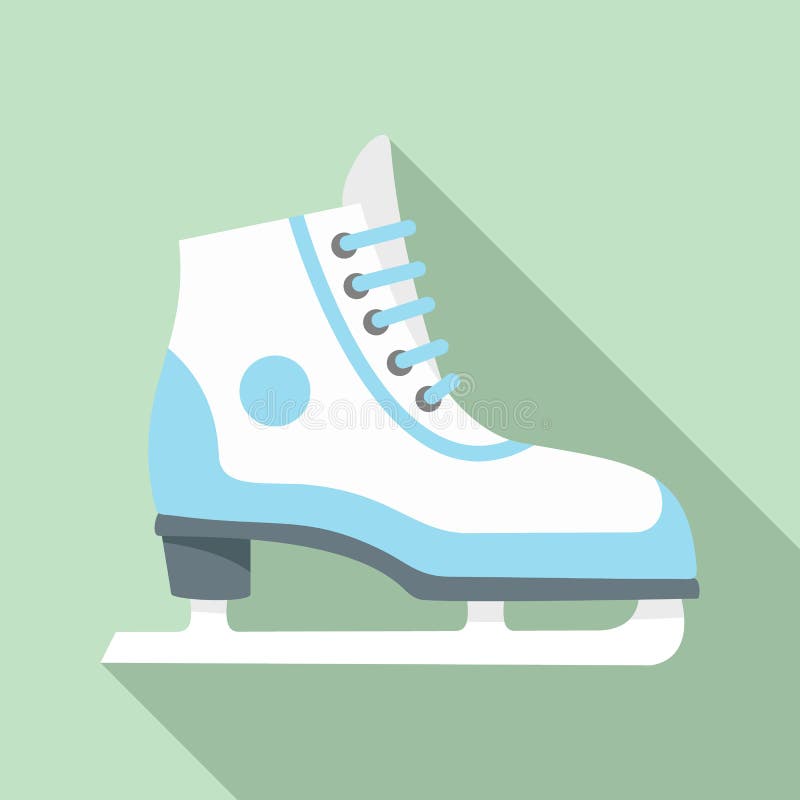 Figure Ice Skate Icon, Flat Style Stock Vector - Illustration of ...