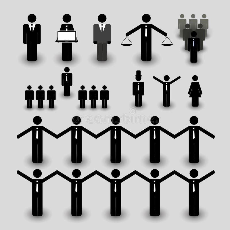 Business Businessman Workforce Team Pictogram Stock Vector ...