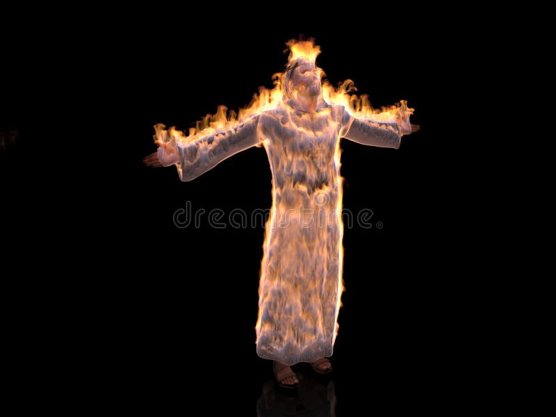 Fiery cross stock illustration. Illustration of life - 108813623