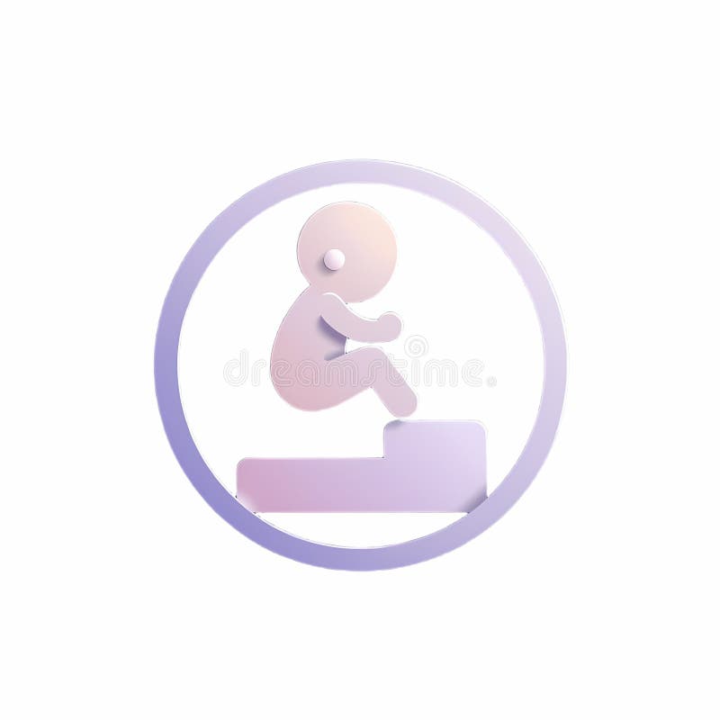 Figure Jumping Over Step in Circle Stock Illustration - Illustration of ...