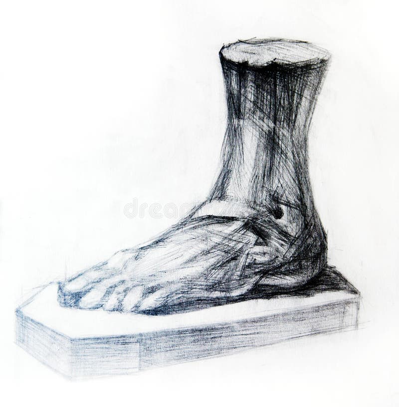 Figure of a Leg a Foot of the Person Stock Illustration - Illustration ...