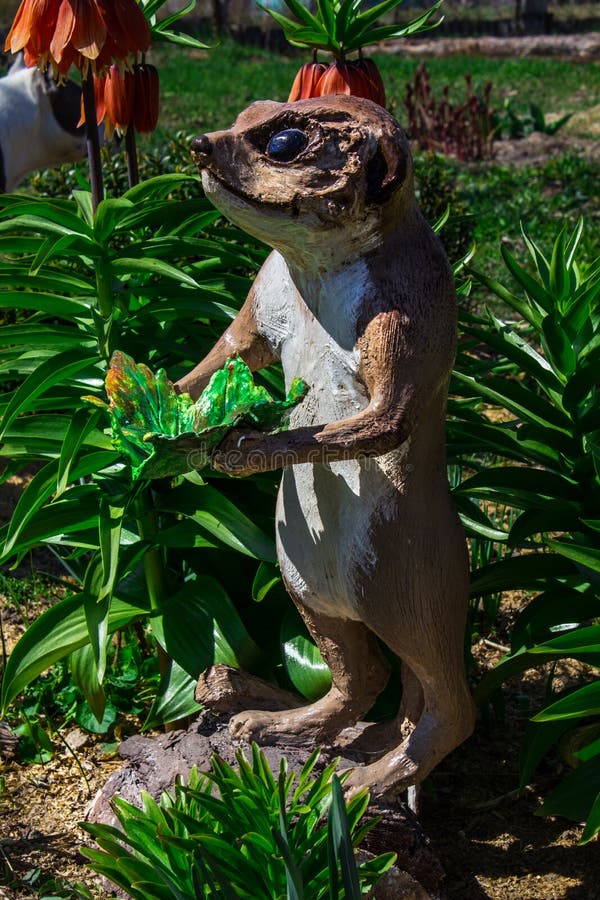 A Figure of Lemur in the Garden. Background. Stock Photo - Image of ...