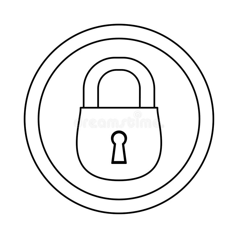 Figure Lock Icon Image Design Stock Illustration - Illustration of ...