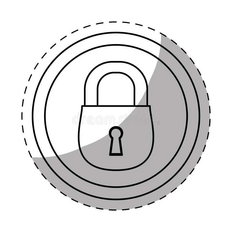 Figure Lock Icon Image Design Stock Illustration - Illustration of ...
