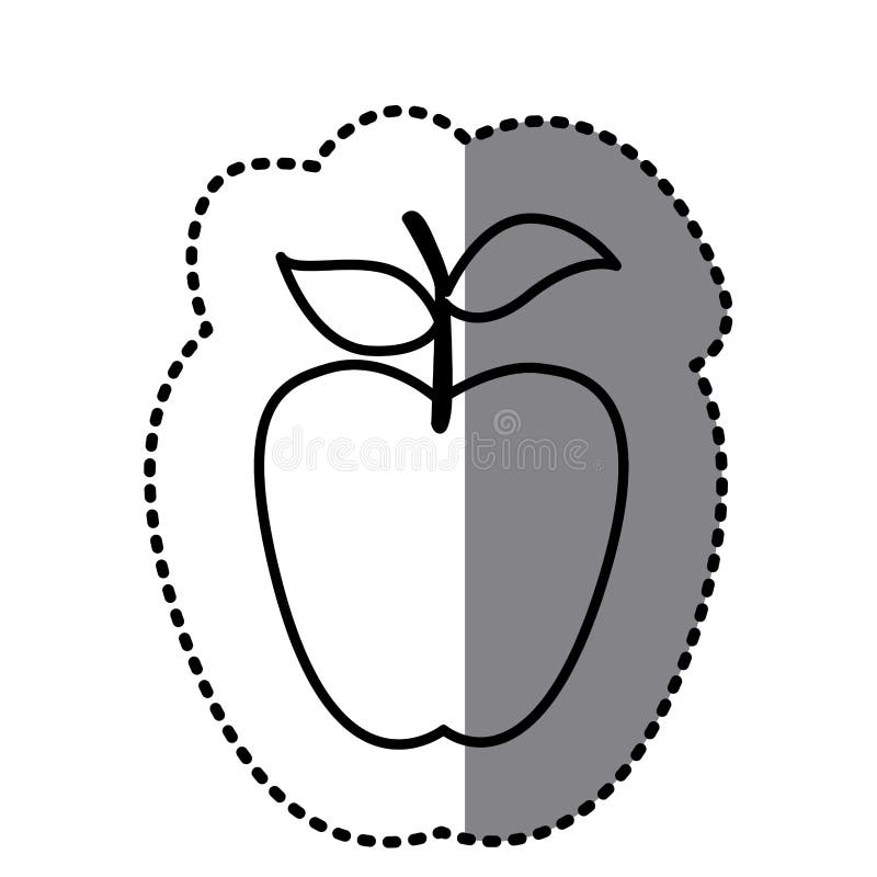 Figure Long Apple Fruit Icon Stock Illustration - Illustration of long ...