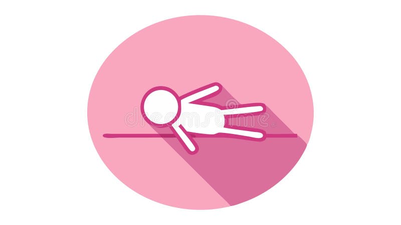 Figure Lying Down Abstract Symbol Icon , Vector Design Generative AI ...
