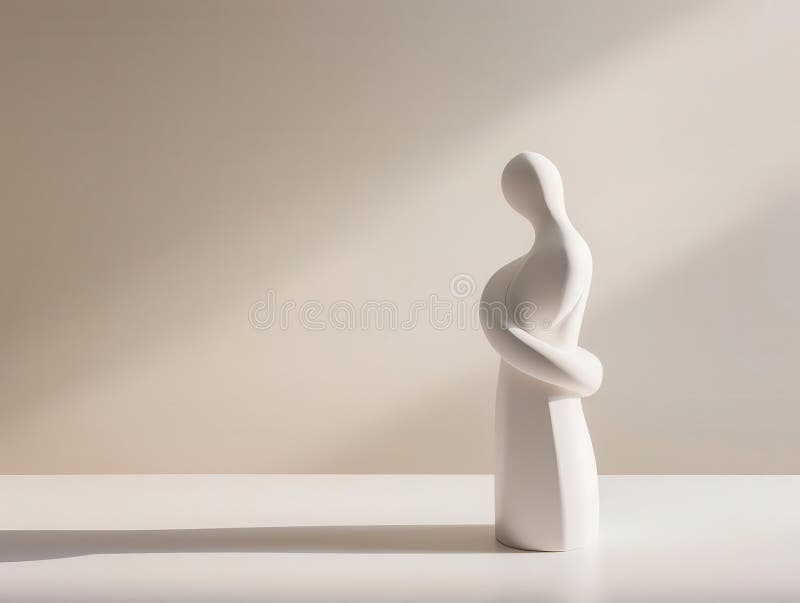 A Figure Made of Light Embracing a Shadow, Illustrating Unity and Inner ...