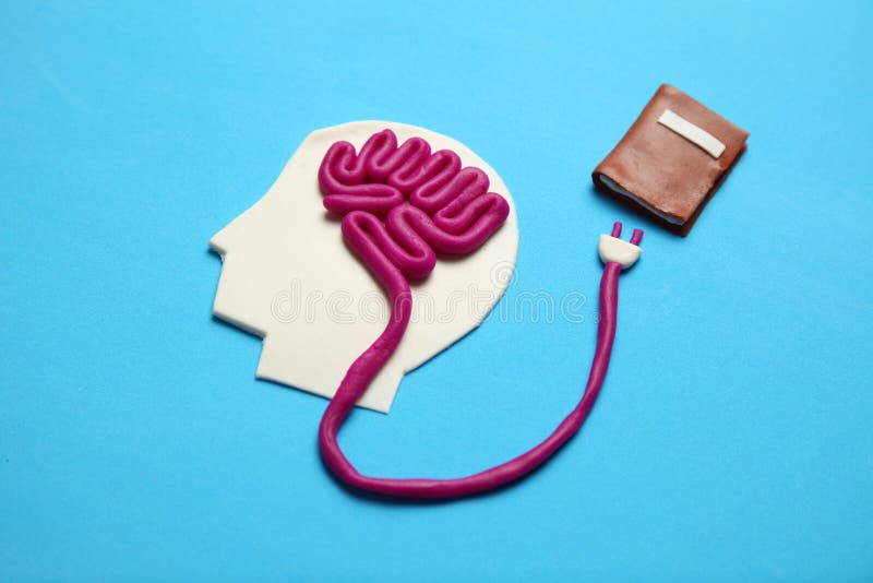 Figure of Man with Brain and Book for Learning. Fitness for the Mind ...