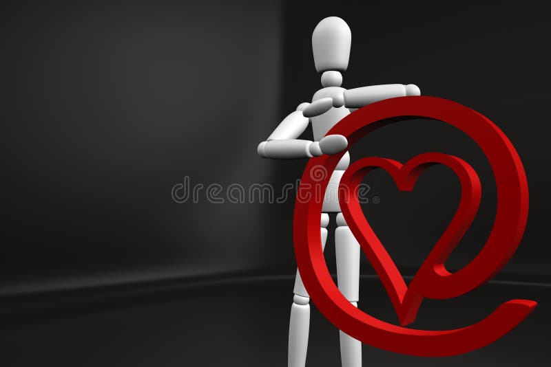 Figure Man is Holding Love Icon Stock Illustration - Illustration of ...