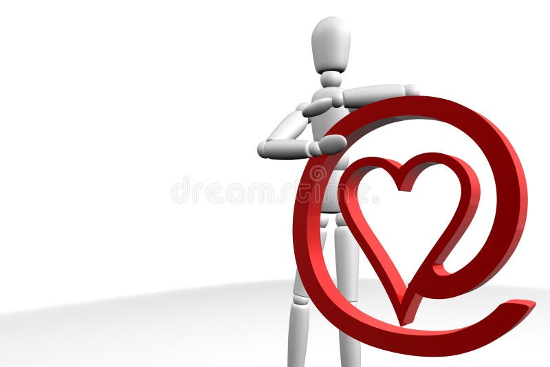 Figure Man is Holding Love Icon Stock Illustration - Illustration of ...