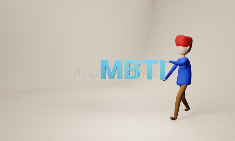 The Figure of a Man Holds the Word MBTI in His Hands. Copy Space ...