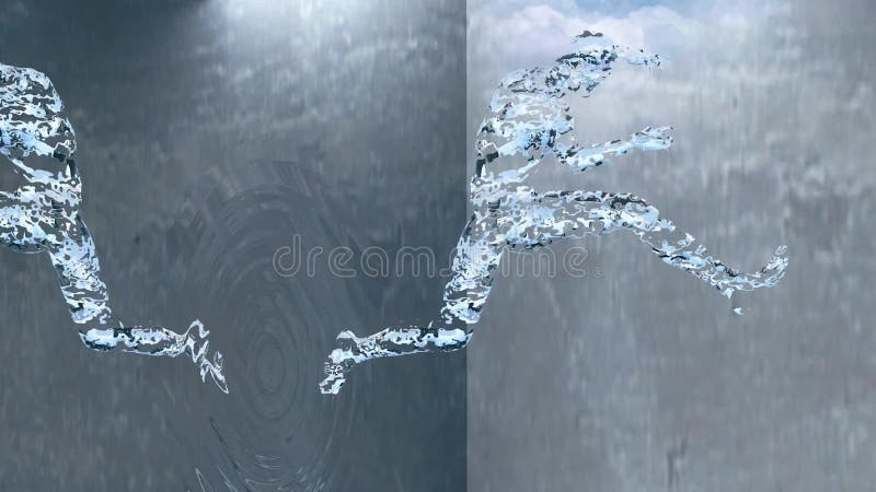 Water man stock video. Video of motion, aqua, people - 172670141