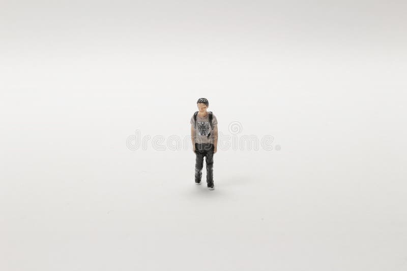 A Figure Man Stand on the White Board Stock Photo - Image of figure ...