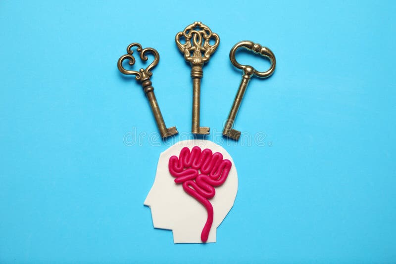 Figure of Man and Three Keys. Business Problems and Solution Stock ...