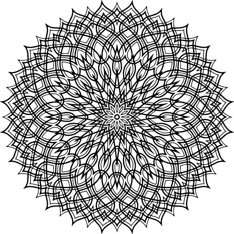 Figure Mandala for Coloring Doodles Sketch Stock Illustration ...