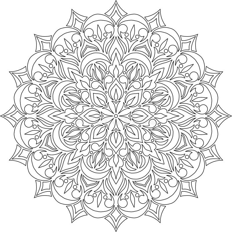 Figure Mandala for Coloring Doodles Sketch Stock Illustration ...