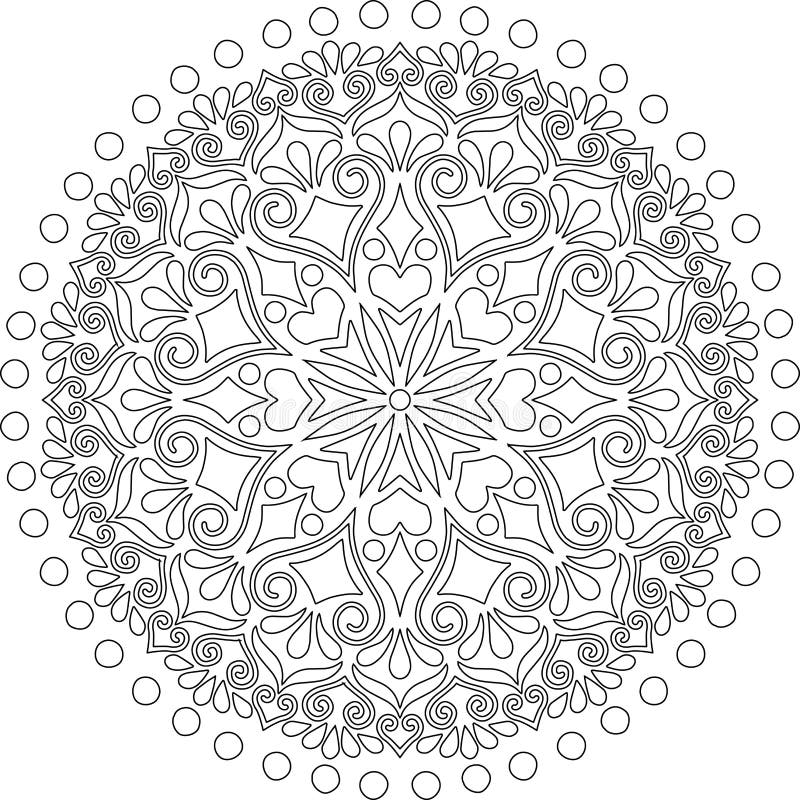 Figure Mandala for Coloring Doodles Sketch Stock Illustration ...