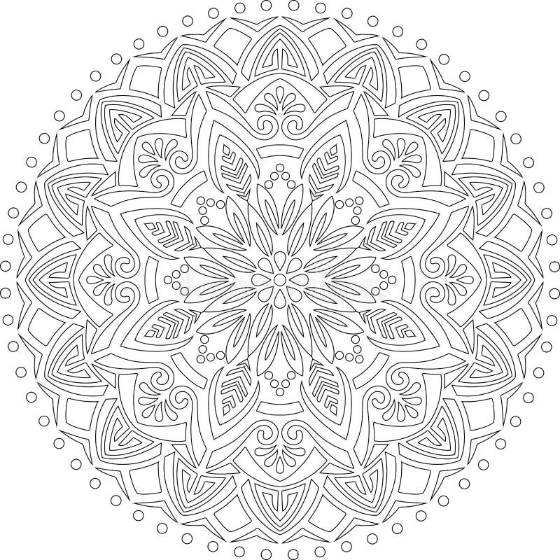 Figure Mandala for Coloring Doodles Sketch Stock Illustration ...