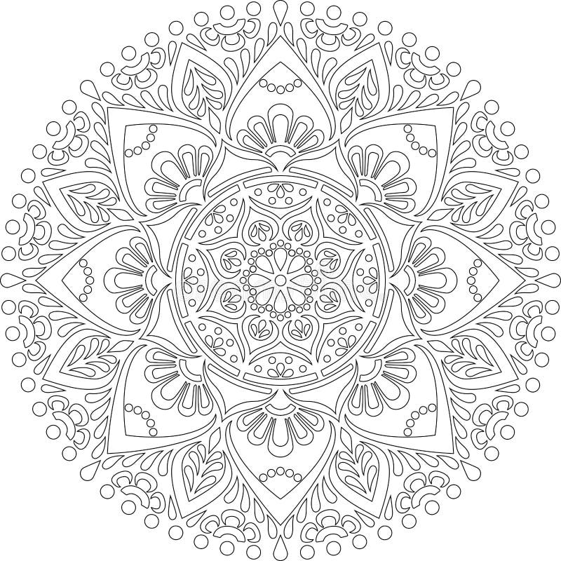 Figure Mandala for Coloring Doodles Sketch Stock Illustration ...