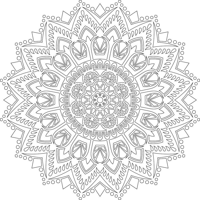 Figure Mandala for Coloring Doodles Sketch Stock Vector - Illustration ...