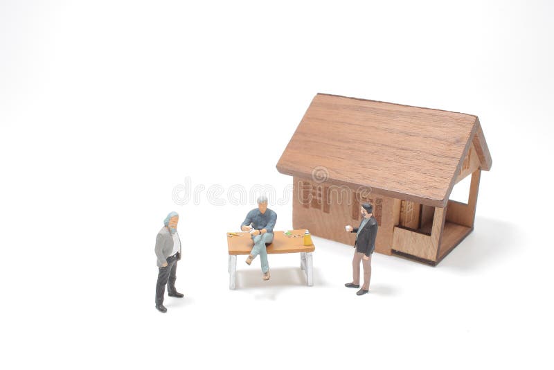 Figure Men, Engineer Worker at the House Building Stock Photo - Image ...