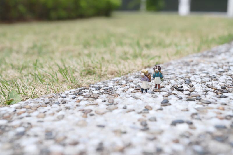 A Figure Model of an Old People on Road Stock Image - Image of adult ...