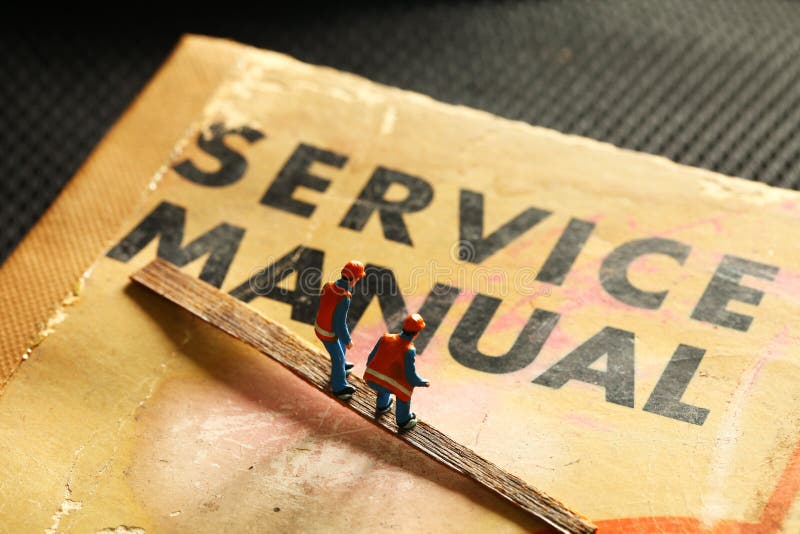 Old service book. stock photo. Image of technician, background - 104640434